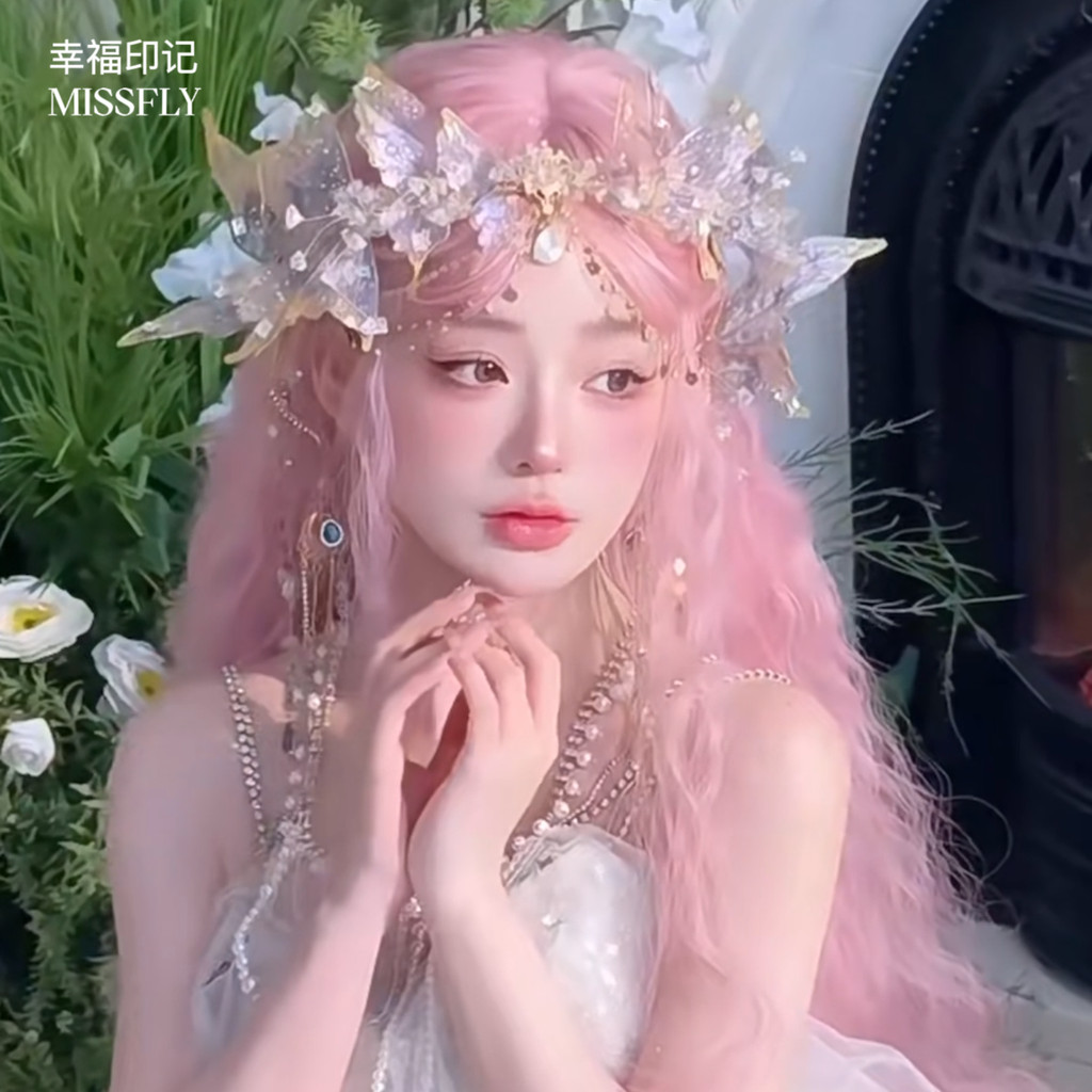 Mermaid Princess Headdress Tassel Forehead Chain Crown Elf Ear Hook ...