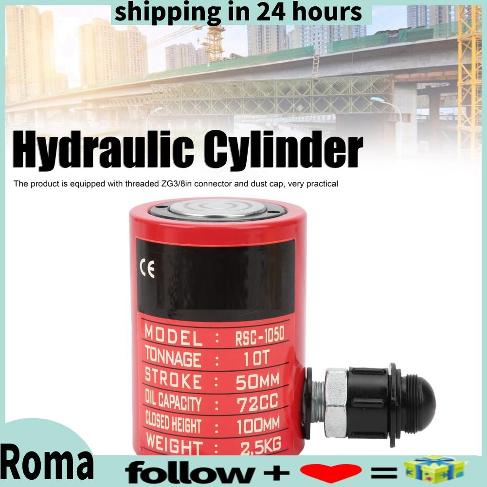 Romanticshop 10T Hydraulic Cylinder Jack Lifting Separate Hollow Hole ...