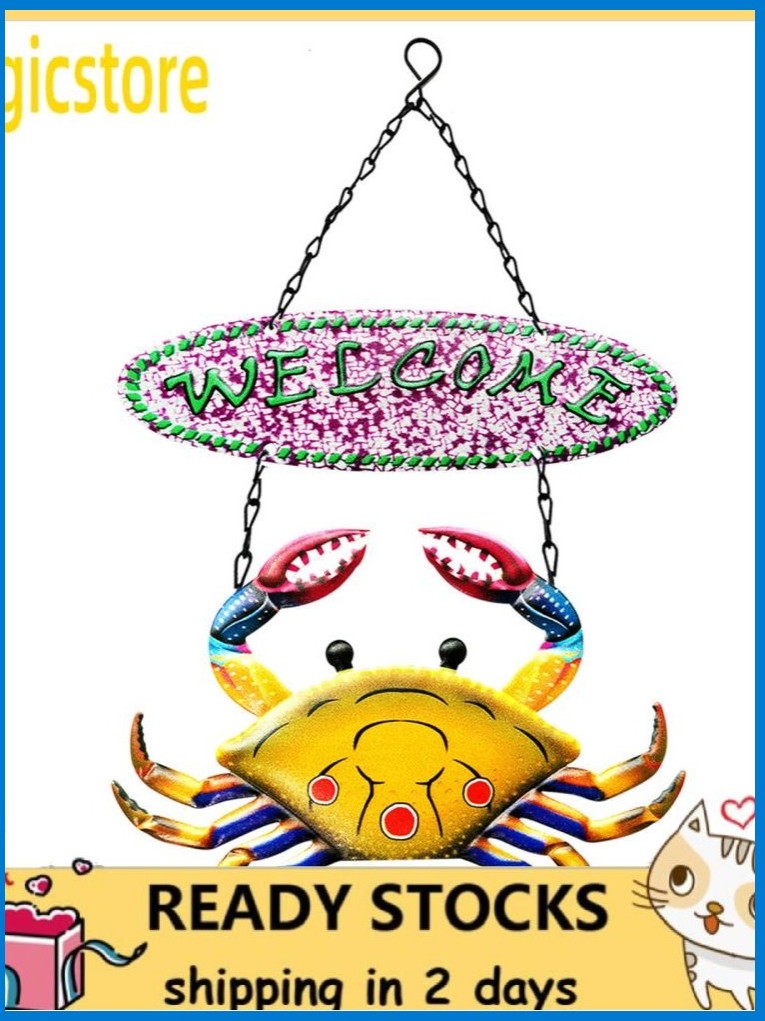 Magicstore [Ande Online] Iron Art 4-color Crab Welcome Card Wall ...