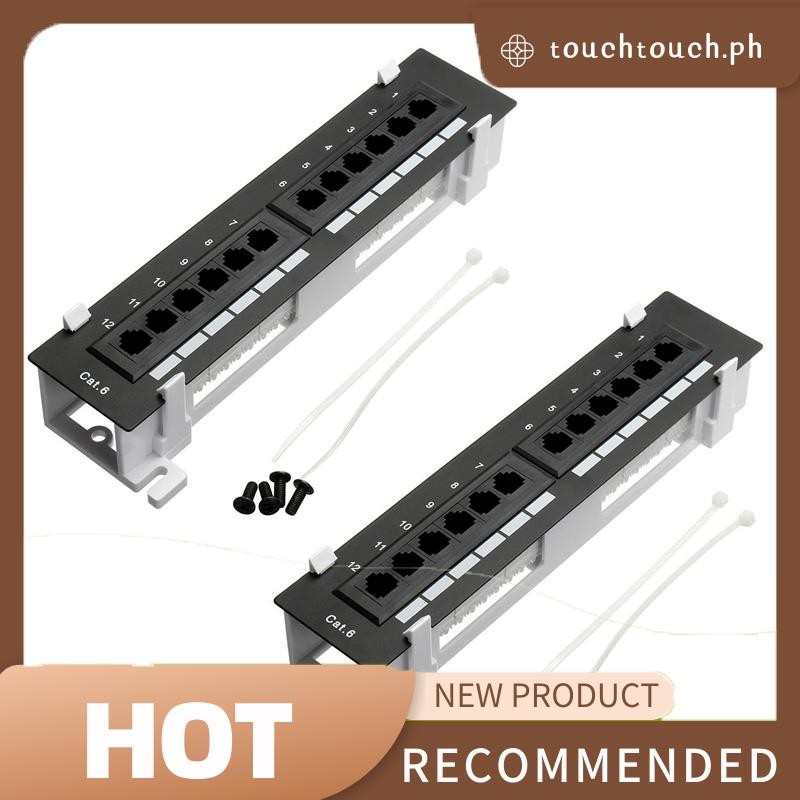 2X Network Tool Kit 12 Port CAT6 Patch Panel RJ45 Networking Wall Mount ...