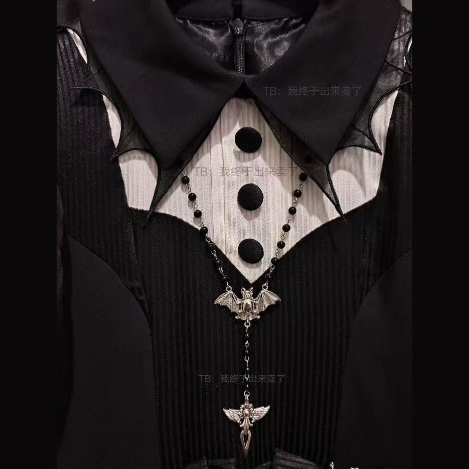 Japanese Handmade Bat Subculture Gothic Lolita Necklace Cross ...