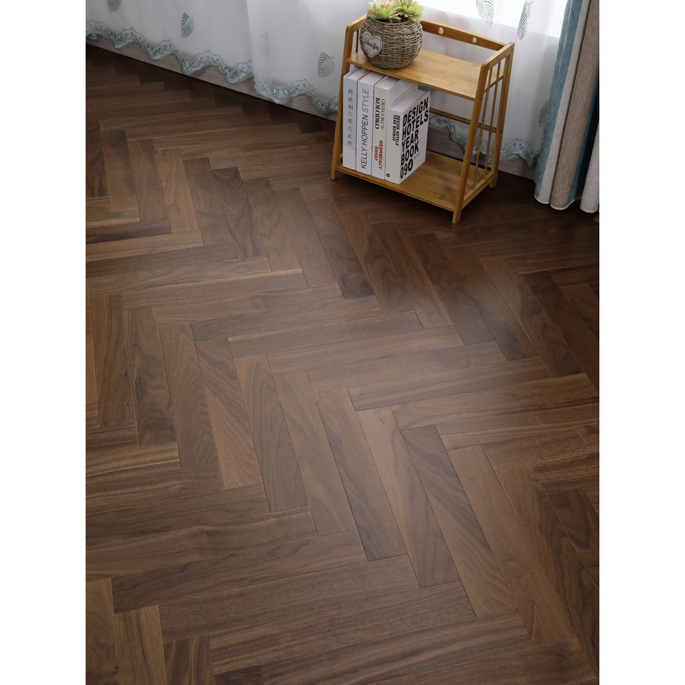 Full Birch Multi-Layer New 3-Layer Solid Wood Parquet Log Oak Black Walnut Herringbone Stitching ...