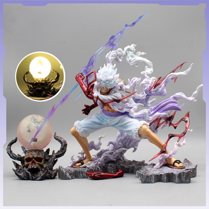 21cm Anime Gear 5 Luffy Sun God Nika Action Figures One Piece Gk ...