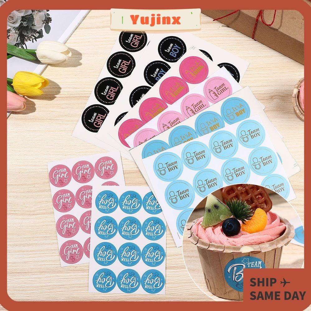 YUJINX 120PCS Gender Reveal Decals Round Its A Boy/Girl Vote Game ...