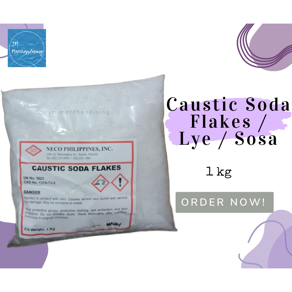 Caustic Soda Flakes / Sodium Hydroxide/ Lye, 1kg | Shopee Philippines