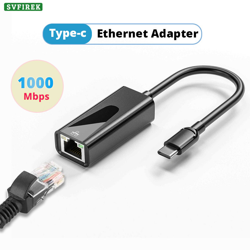 High-speed Type-C To RJ45 Lan Ethernet Adapter 100 / 1000 Mbps USB C To ...