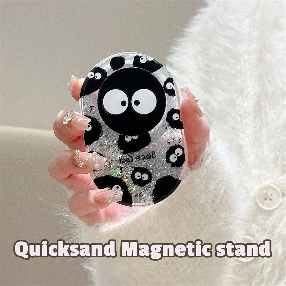 Cartoon Briquet Magnetic Quicksand Foil Glitter Support Popsocket Griptok Stand Holder Bracket ...