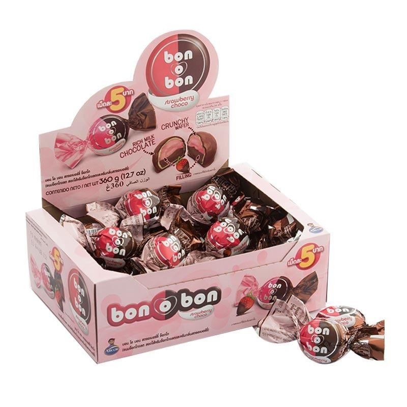 Bon Obon Strawberry Choco Chocolate Snack With Cream 15g x 24pcs ...