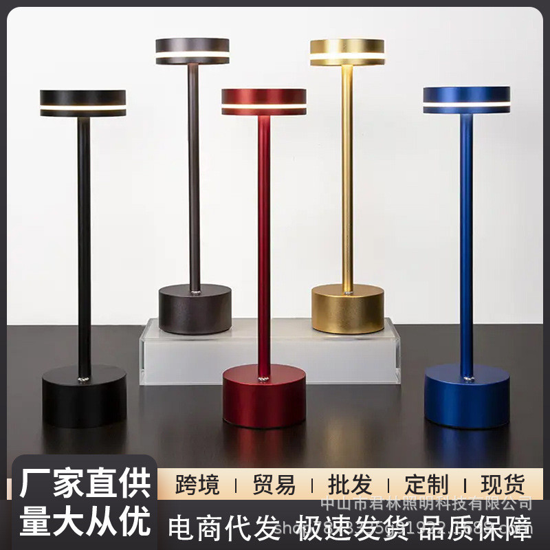 Amazon led I-Shaped Table Lamp Retro Rechargeable Bar Restaurant ...