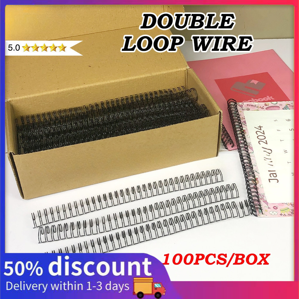 100pcs Double Loop Wire A4 Size 3:1 7.9mm / 12.7mm Pitch Metal Ring ...