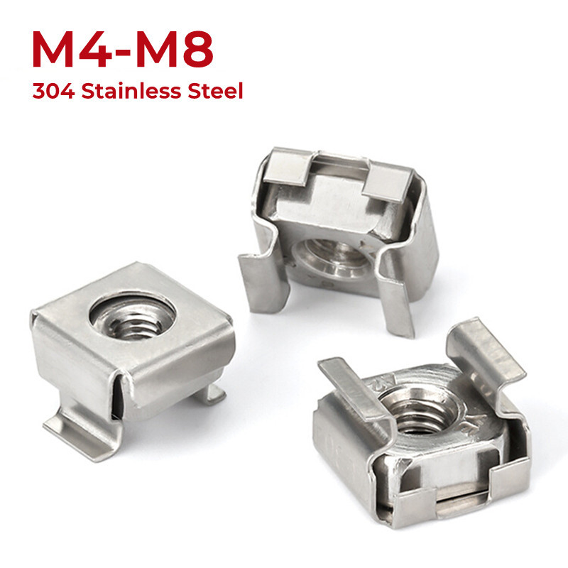 304 Stainless Steel Quartet Floating Nut M4 M5 M6 M8 Cage Nuts Square ...
