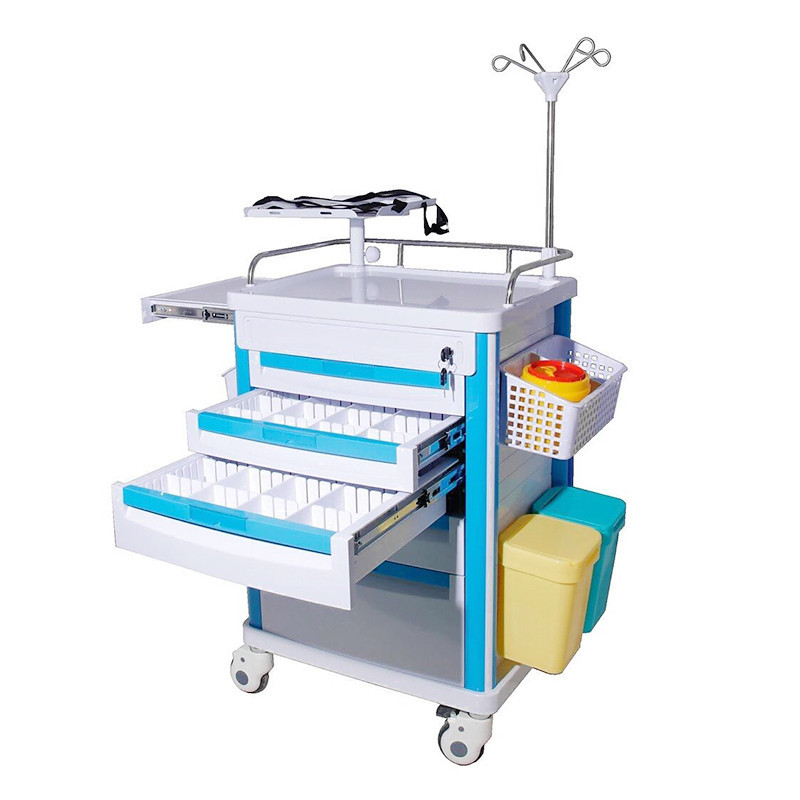for Hospital Medical Rolling Trolley Movable Cart Steel for Clinic ...
