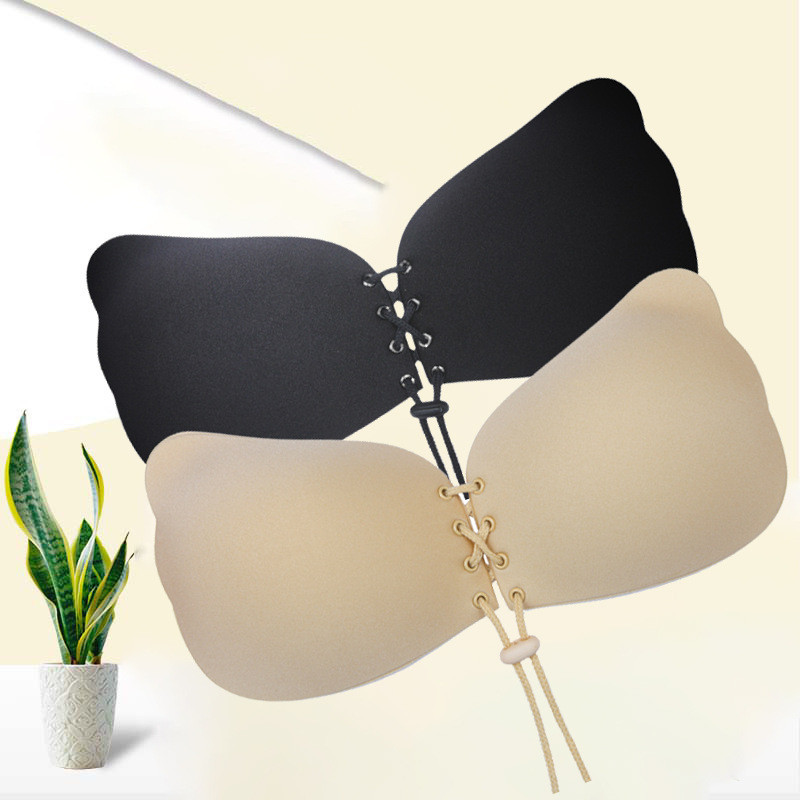 Push-up breast Patch Invisible Mango cup Bra strapless round cup bra ...