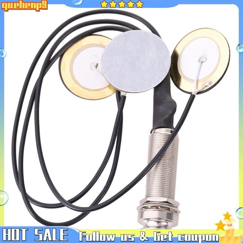 Piezo Contact Microphone 3 Transducer Pickups with end pin jack for ...
