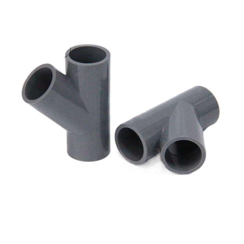 PVC pipe oblique three-way UPVC water supply pipe fittings 45 degrees Y ...
