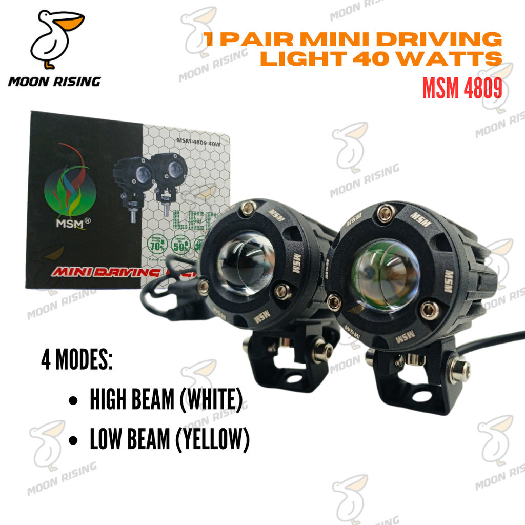 MOTORCYCLE PARTS AND ACCESSORIES 1 PAIR MINI DRIVING LIGHT WITH BALLAST ...