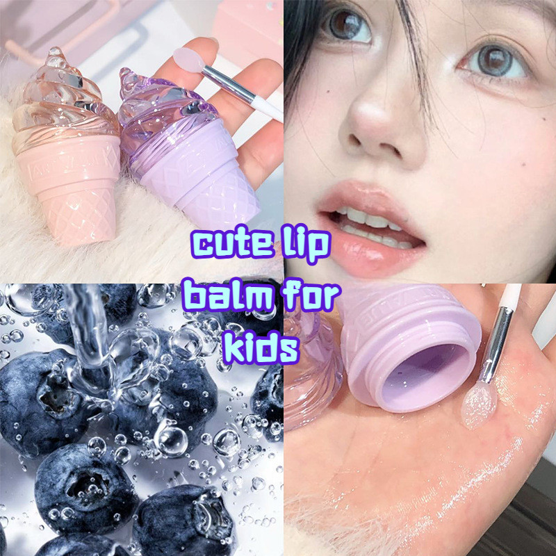 Cute Ice cream mini shape Lip Gloss cute lip blam for kids safe lip ...