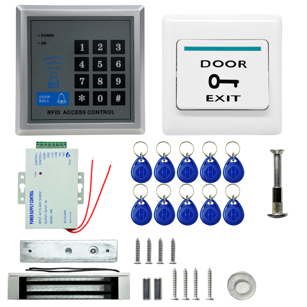 Electric Door Lock Magnetic Access Control Kits ID Card Password System ...