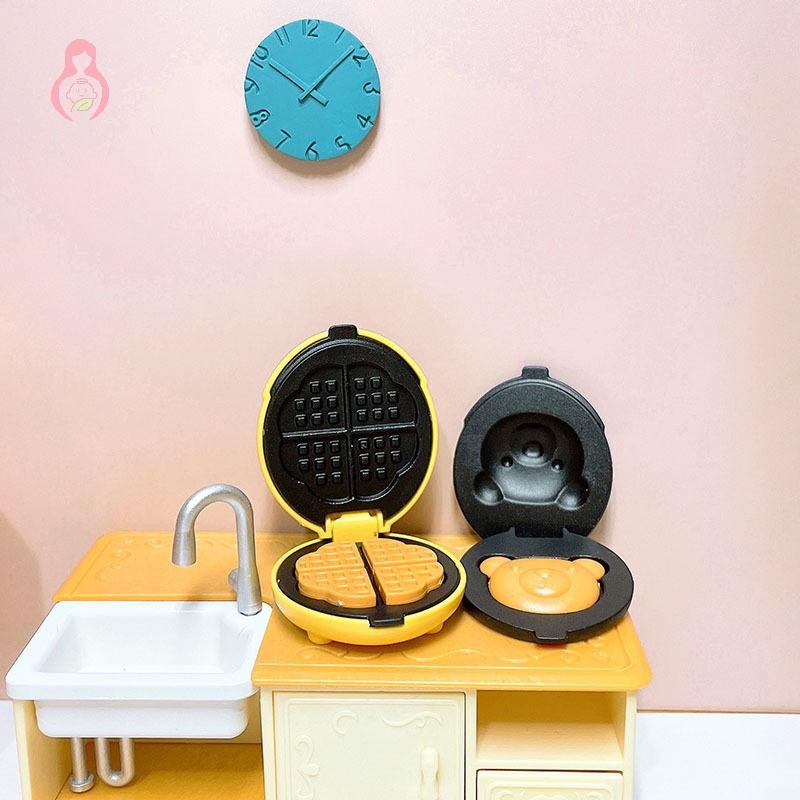 [MMBB] 1:12 Mini Waffle Toaster Set Miniature Food Model Toys Scene ...