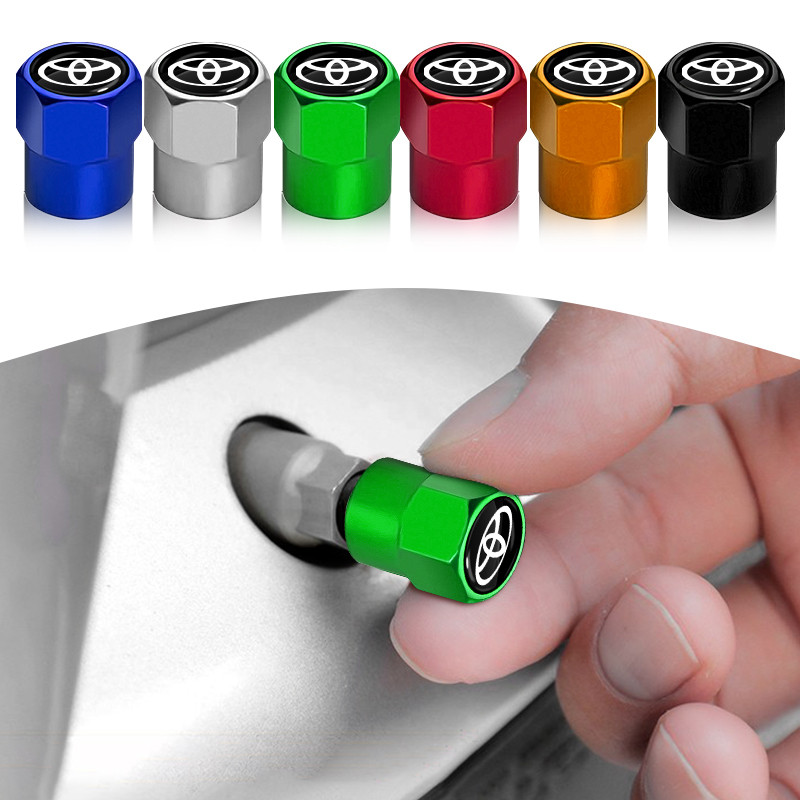 4pcs Car Valve Cap Wheel Tire Valve Caps Cover With Auto Emblem For ...