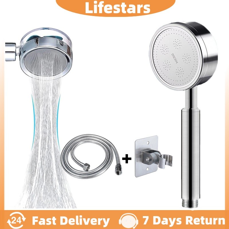 Shower Set 3 in 1 Booster Shower Head with Hose Portable Bathroom ...