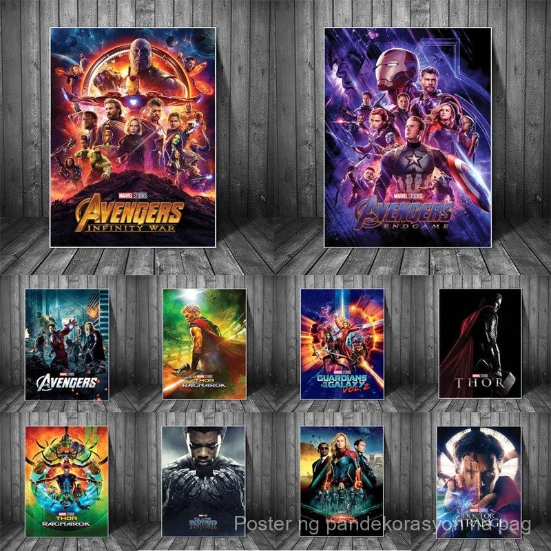 Movie Posters Marvel, Avengers MoMarkets, mural art canvas, services ...