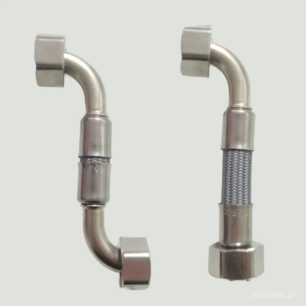 4Points304Stainless Steel Elbow Braided Hose Toilet Water Heater Angle ...