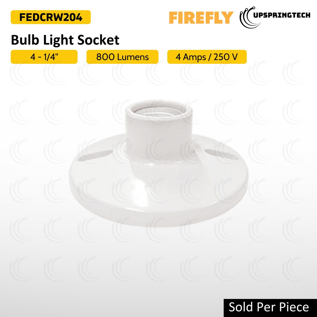 Firefly E27 Bulb Light Socket – 4 1/4" Diameter with Screw - FEDCRW104 ...