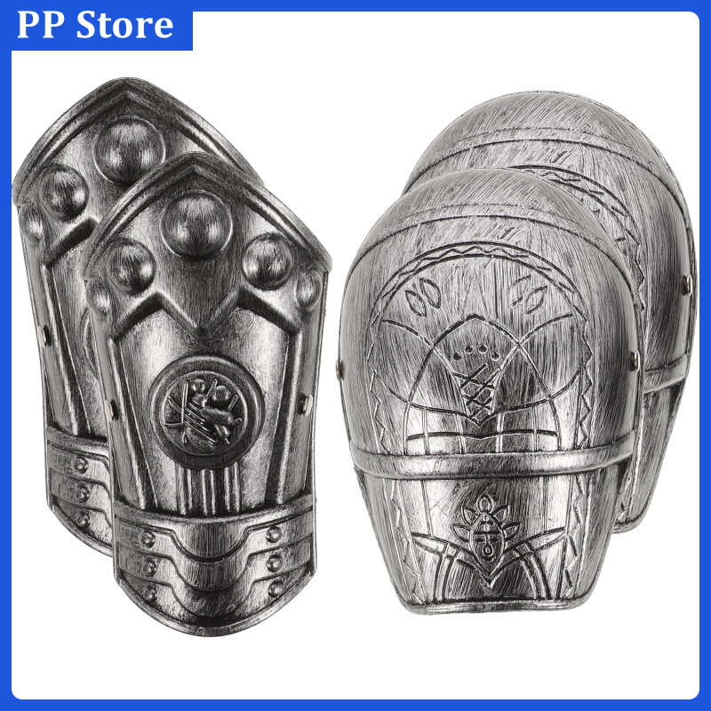 1Set Silver Plastic Cosplay Shoulder Armor Kit na Panangga para sa Mga ...