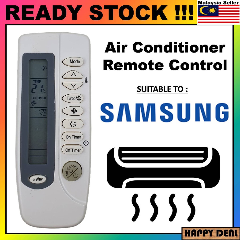 SAMSUNG Air Cond Aircon Aircond Air Conditioner Remote Control ...