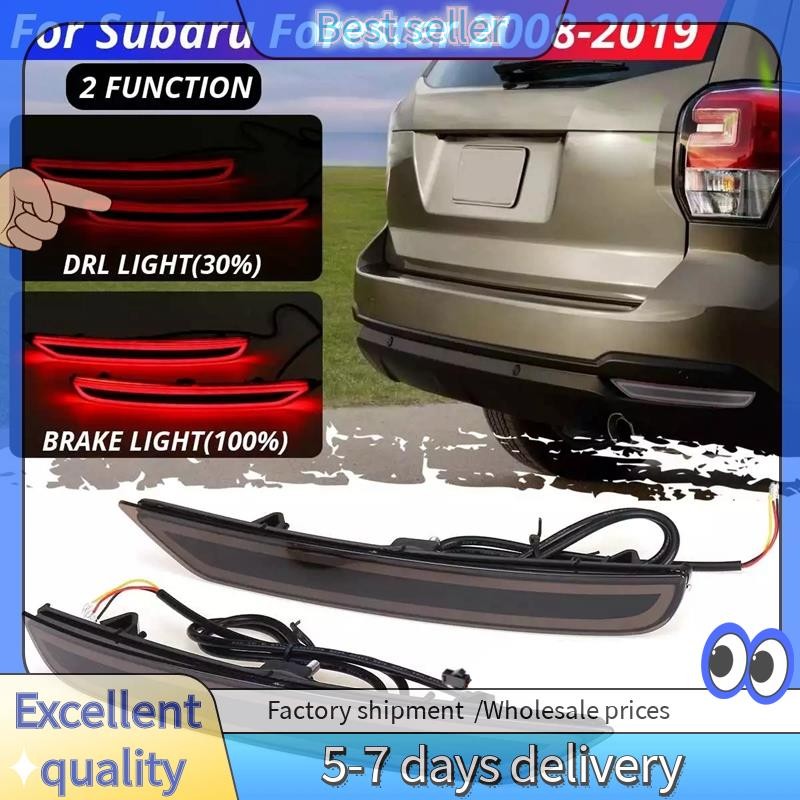 1 Pair LED Rear Bumper Reflector Tail Light for Forester 2008-2019 ...