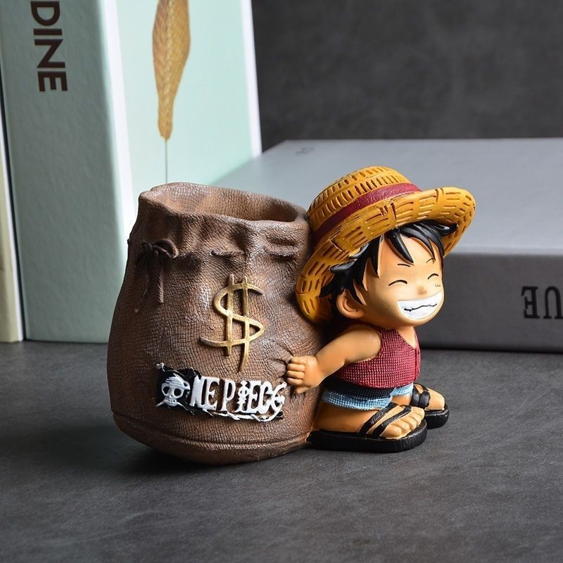 One Piece Luffy Pen Holder Desk Gives Classmates Birthday Gifts ...