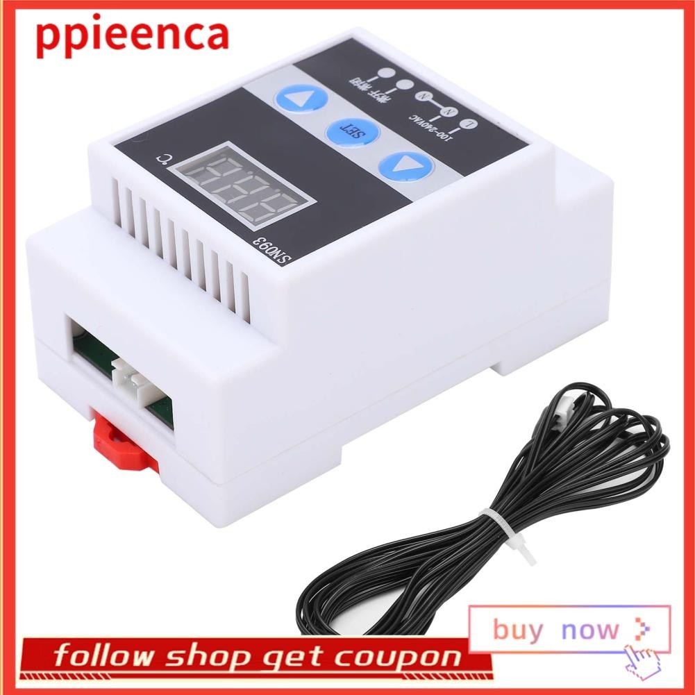 Temperature Regulator Digital Thermostat Control DIN Rail Mount ...
