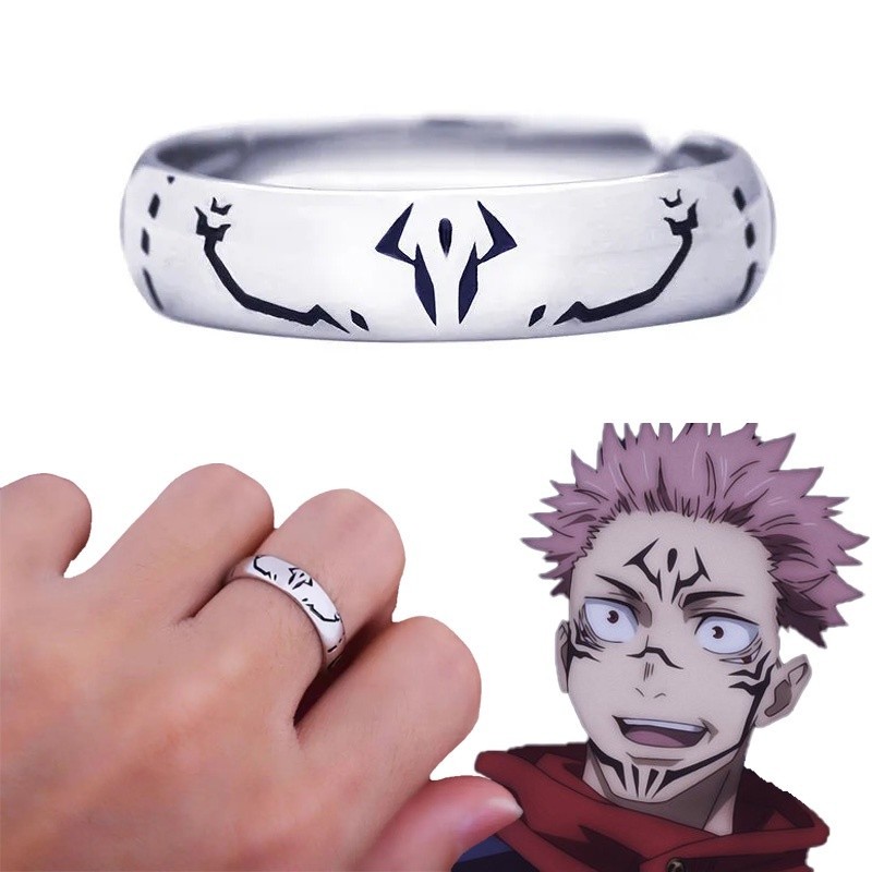 Jujutsu Kaisen Ryomen Sukuna Itadori Yuji Ring Metal Opening Adjustable ...