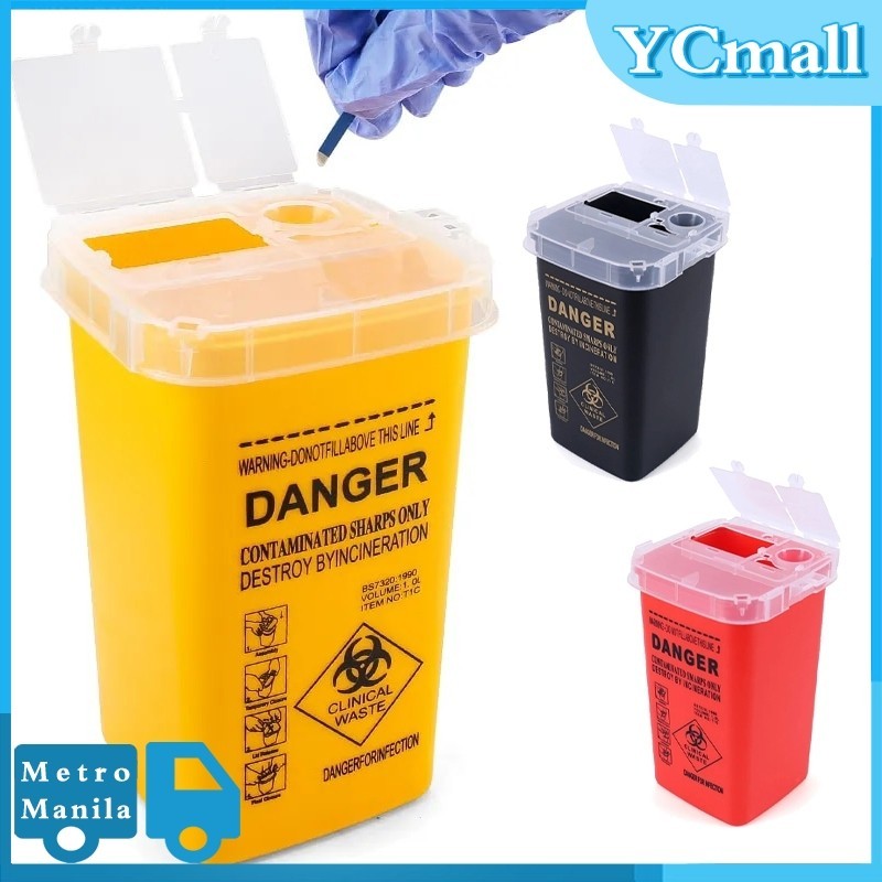 Clinical Waste Bin Collector Medical Sharps Disposal Box Biohazard ...