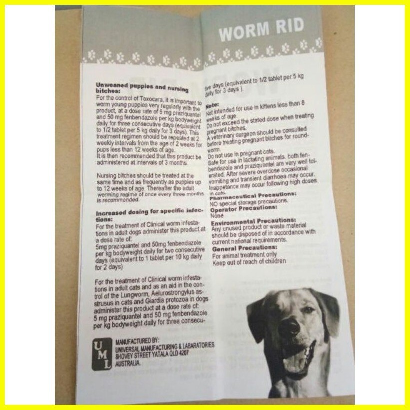 【hot sale】 WORM RID TABLET- Pet Dewormer ( Sold per Tablet Only ...