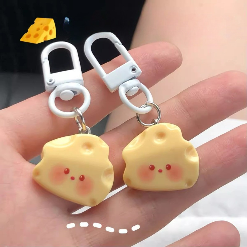 New Cute Cheese Keychain Key Rings Pendant Accessory As Gift | Shopee ...