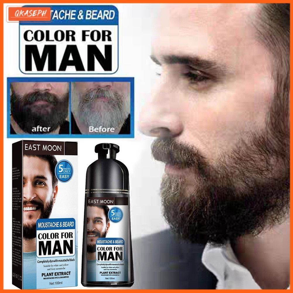 【qkase】 Beard Coloring for Men 100ml Natural Beard Dye Hair Darkening ...