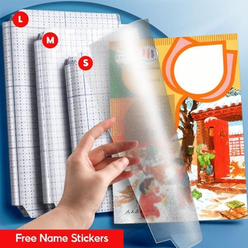 10Sheets/ Set Transparent Matte Self-adhesive Book Cover Textbook ...