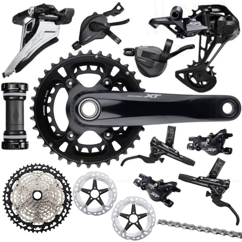 SHIMANO XT M8100 Groupset 24 Speed 26-36T 170 175MM Crankset Mountain ...