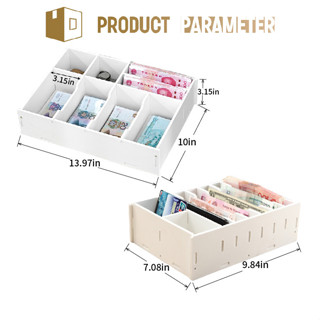 Desktop PVC Money Safe Box Cash Drawer Cashier Storage Rack Money Coins ...
