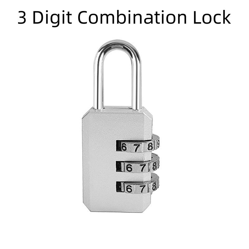 3 Digit Combination Lock Padlock For Locker Luggage Lock Small Padlock ...