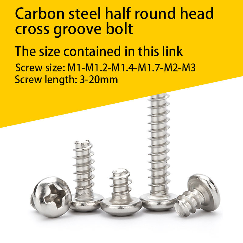 304 Stainless Steel Round Head Cross Groove Flat Tail Self-Tapping ...