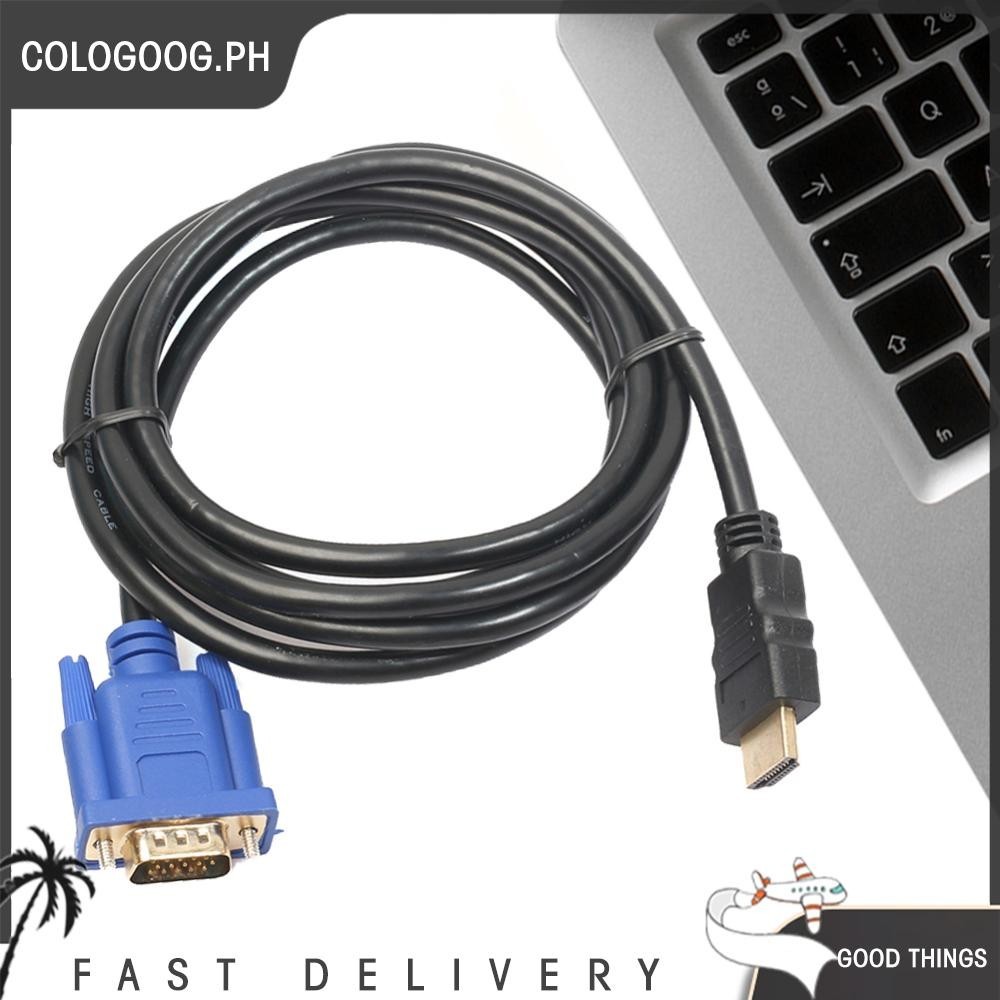6FT HDMI Gold Male To VGA HD Male 15Pin Adapter 1080P Converter Cable ...