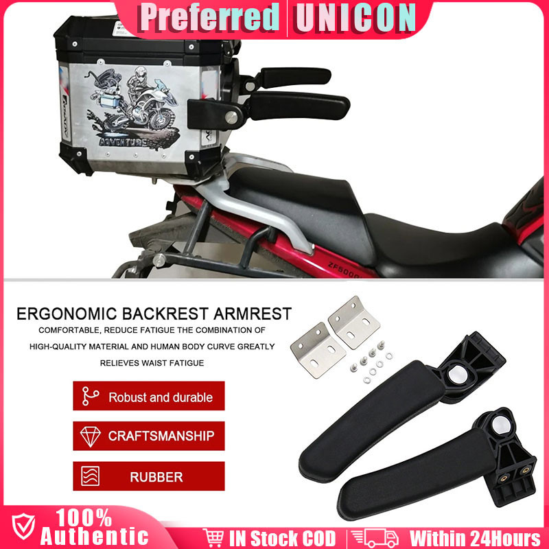 Motorcycle Passenger Rear Folding Top Case Box Rear Seat Armrest Kit ...