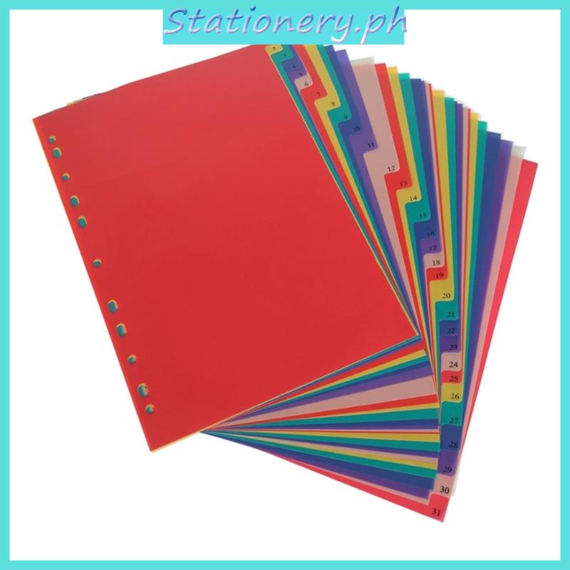 Stat 31 Sheets Colorful Folder Dividers Multifunctional Index Dividers ...