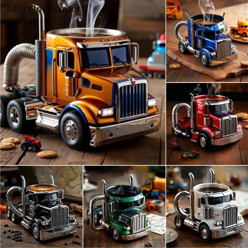 AD1PH Semi-Truck Coffee Mugs Creative Coffee Cup Travel Mug Cup Gifts ...