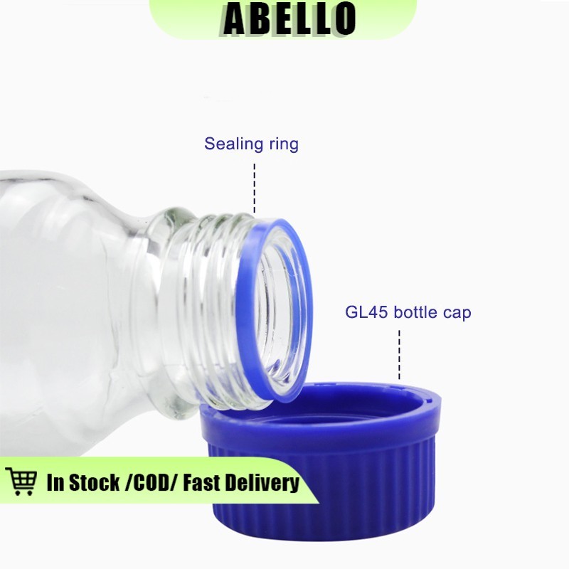 Chemically Stable Glass Reagent Bottle 100ml/250ml/500ml School Lab ...