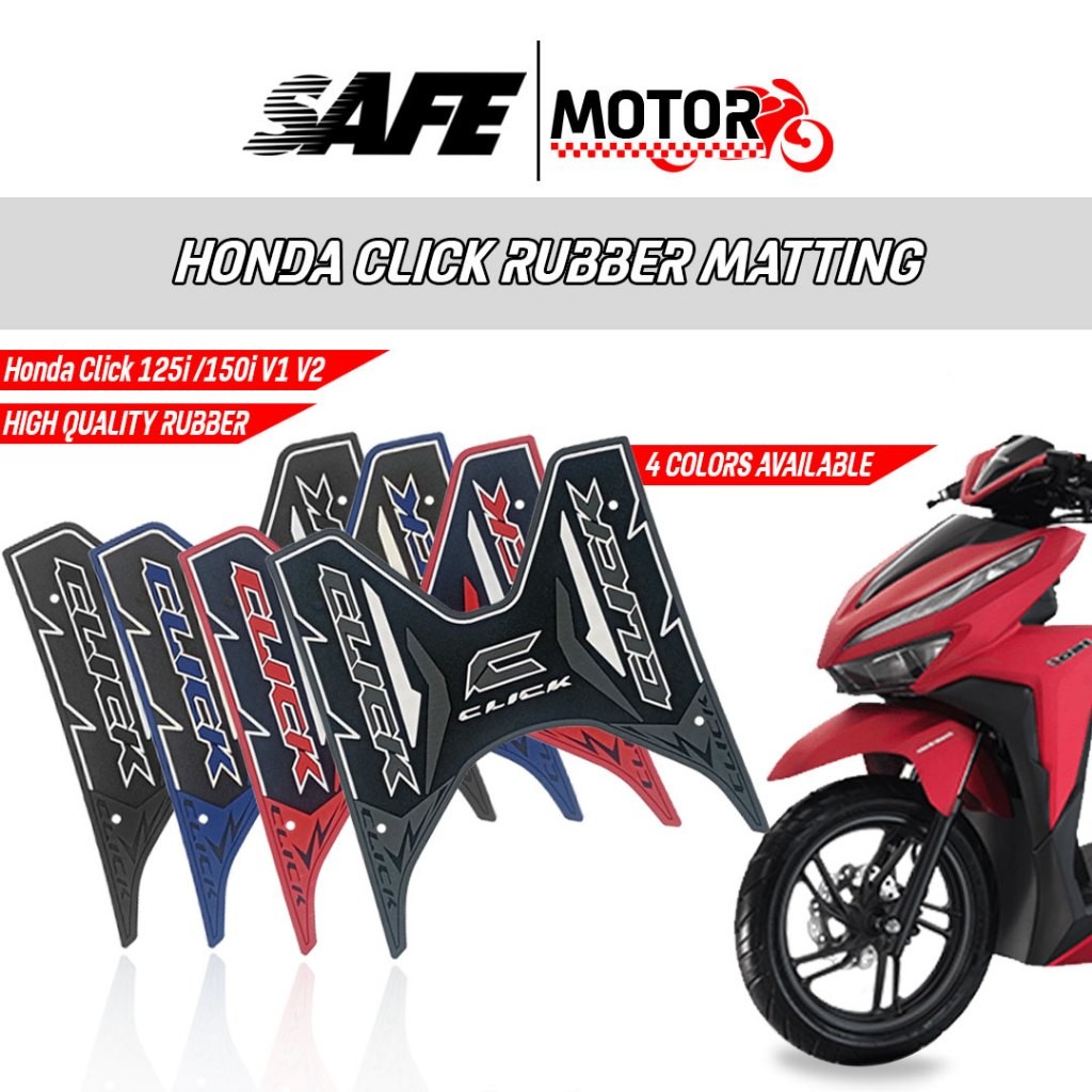 Honda Click 125i and 150i / V1/V2/V3 Rubber Matting With Bolts plug and play | Shopee Philippines