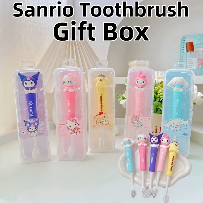 Sanrio Children Toothbrush Soft-bristled 3D Silicone Doll Handle Kids ...